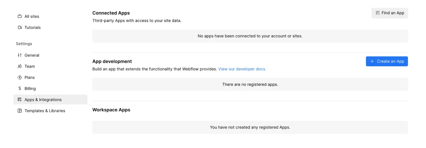 Webflow App Development